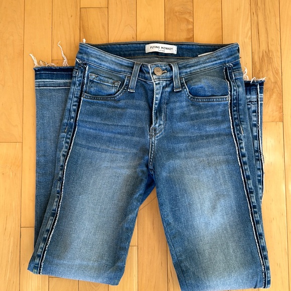 Flying Monkey | Jeans | Flying Monkey Platinum Jeans Distressed Piping ...